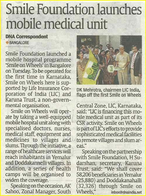 Smile Foundation launched mobile medical unit - Smile Foundation