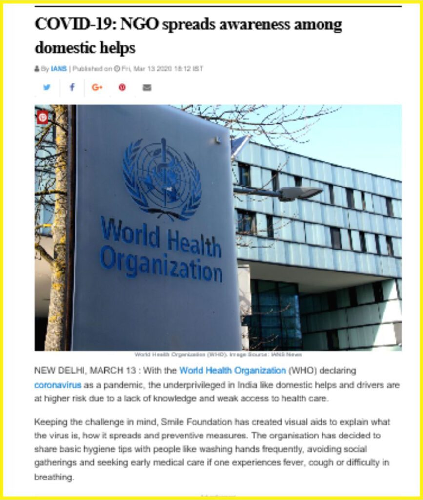 NGO spreads awareness among domestic helps - Smile Foundation