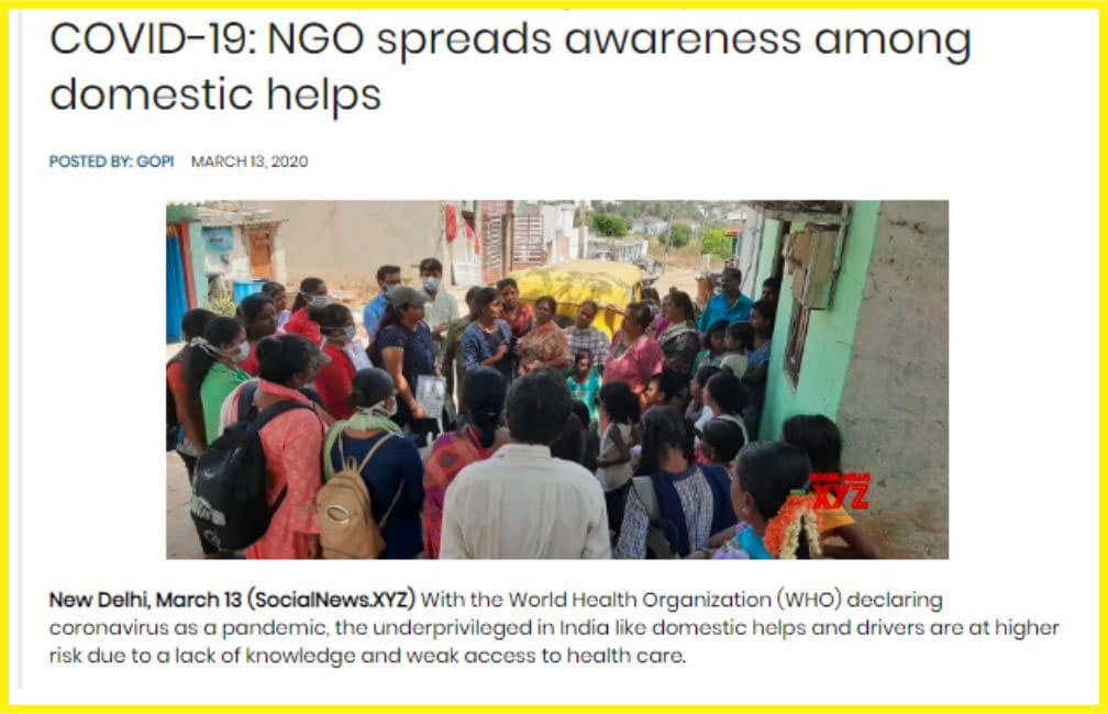 NGO spreads awareness among domestic helps - Smile Foundation