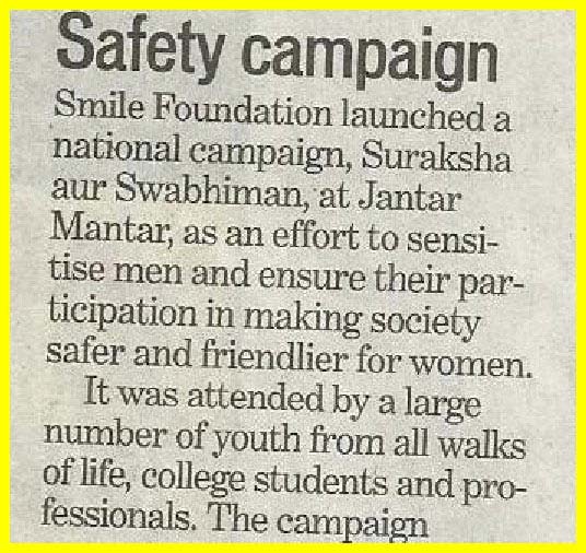 Safety Campaign - Smile Foundation