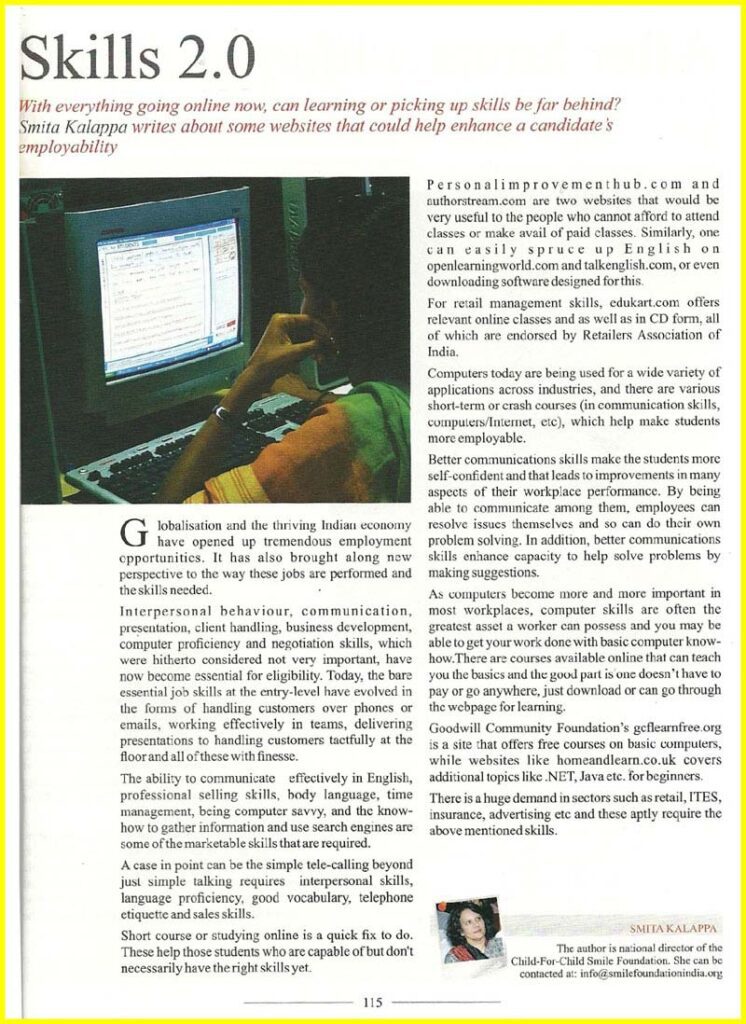 e-learning prospects - Smile Foundation