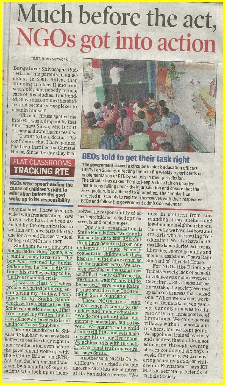 Much before the act, NGOs got in to action - Smile Foundation